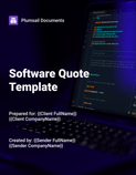 Sales quote templates