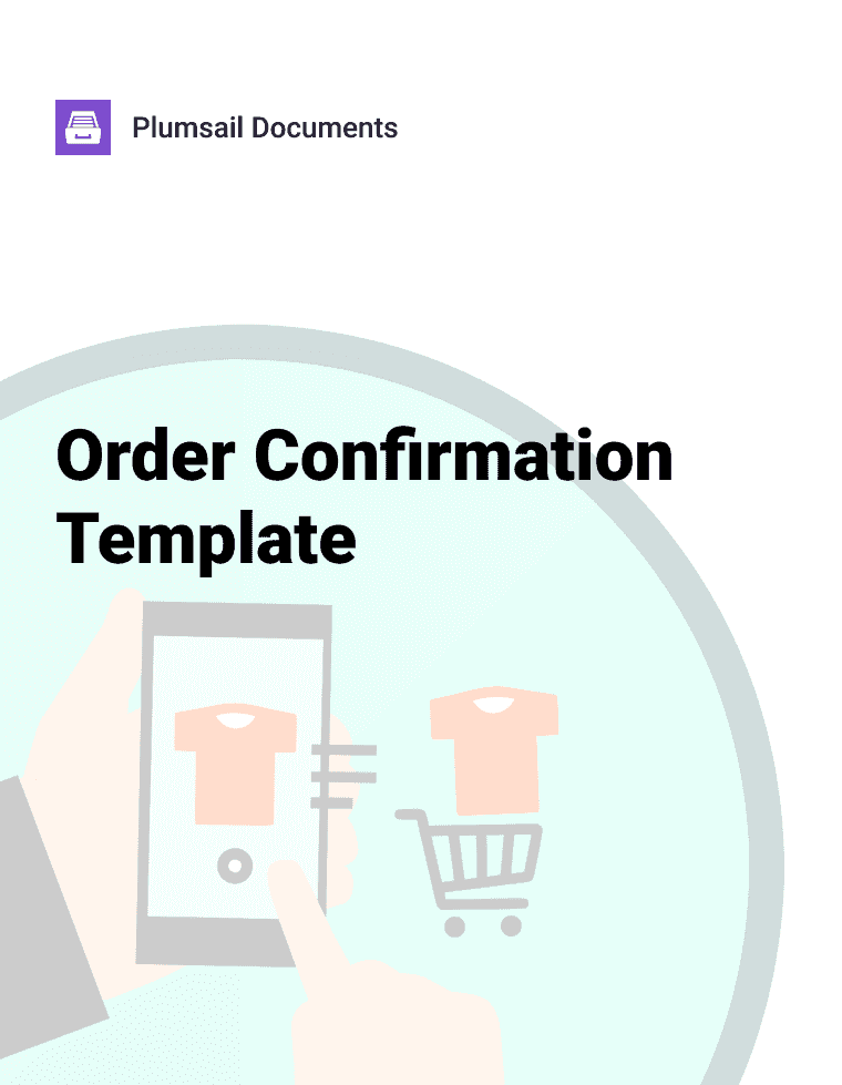 Order confirmation free template