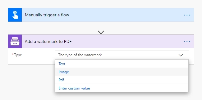 How to add a watermark to a PDF document using Microsoft Flow, Azure ...