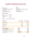 Security services invoice