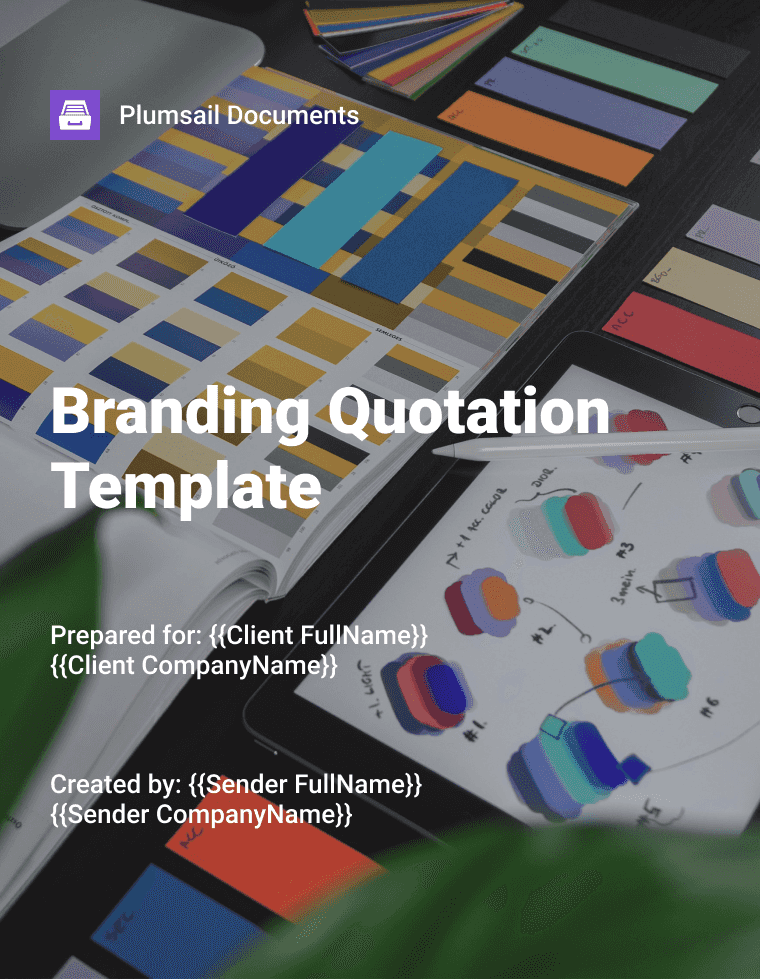 Branding quotation template