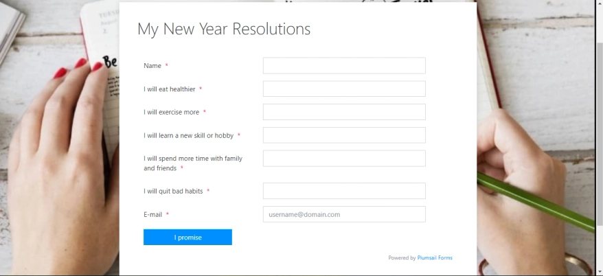 Create New Year’s Resolutions list with Public Web Forms and Microsoft ...
