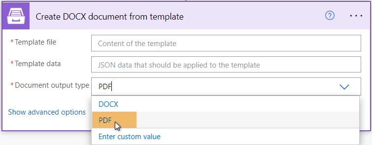 Create documents from template and convert to PDF with one action in ...