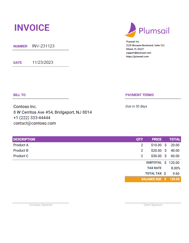 Invoice for Power Apps