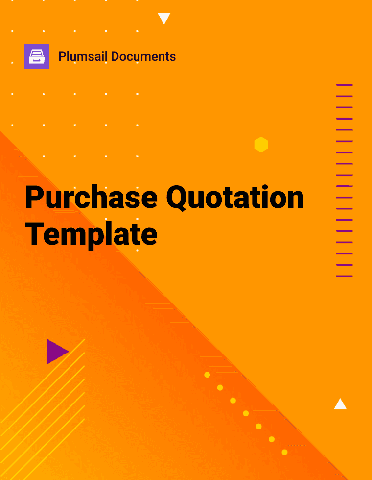 Purchase quotation free template