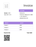Training course invoice